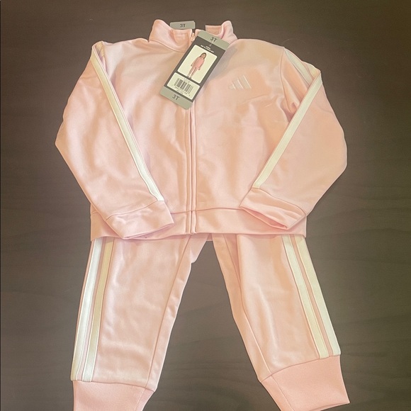 adidas | Matching Sets | Adidas Light Pink Tracksuit With White Stripes ...
